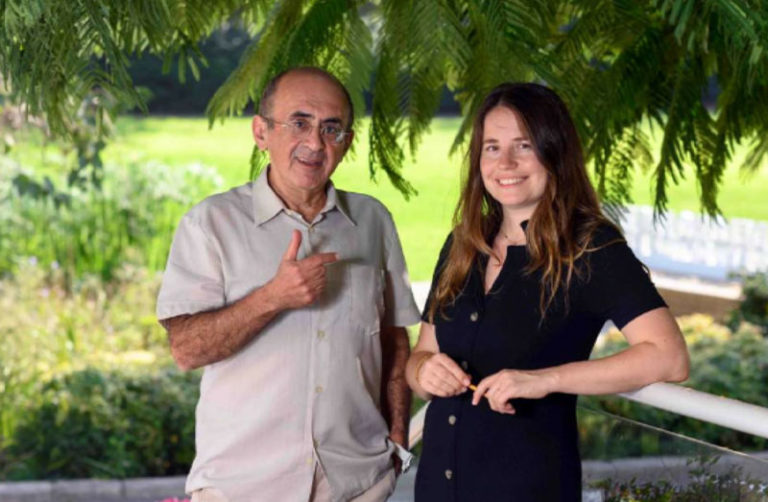 Le professeur Gregory Falkovich et Michal Shavit | Weizmann France